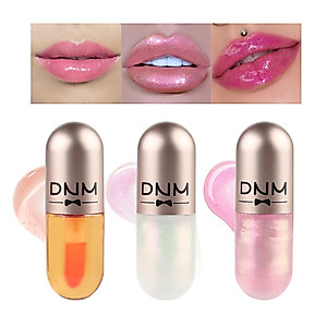 BINGBRUSH 3 Pcs Color Changing Lip Gloss Tinted, Pink Plumping Magic Mood Lipstick Lip Glaze, High-Shine Clear Lip Stain Lip Balm Lip Care, Longlasting Moisturizing Lip Glow Oil