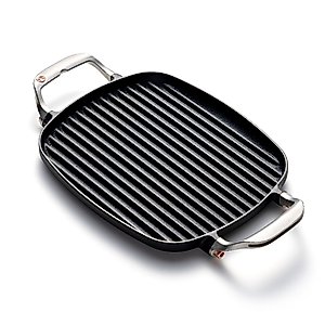 Outset Cast Iron Grill Pan With Ridges 8.5” x 14.25” x 1.5”