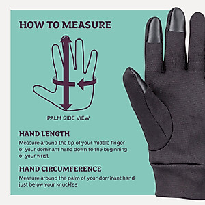 MARMOT Men's Power Stretch Connect Touchscreen Gloves, Black, Medium