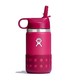 Hydro Flask 12 Oz Kids Wide Mouth Straw Cap And Boot Peony