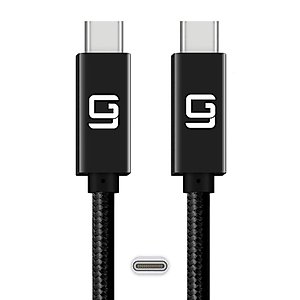 GodSpin USB C to USB C Cable (10Gbps) SuperSpeed [Certified] USB Type-C to USB Type-C, 100W Power (USB 3.1, 3.2, Thunderbolt 3) Nylon Braided, Dual 4k or Single 5k @60hz Display (10ft/10Gbps)