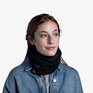 BUFF Adult Polar Reversible Neck Gaiter, Headband & Winter Neck Warmer, Ski Mask & Face Shield, Balaclava, Black, One Size