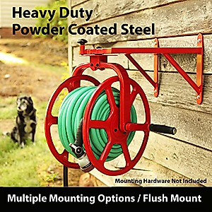 Liberty GARDEN 713 Revolution Multi-Directional Garden Hose Reel, Red