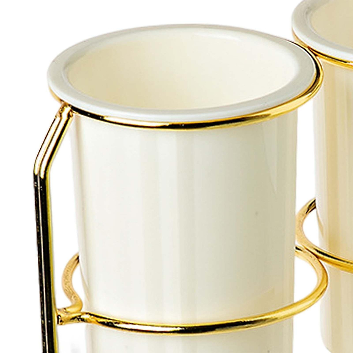 Bothyi Kitchen Utensil Holder, Cutlery Storage Organizer, Draining Chopstick Cage and Metal Hanger Rack, Utensil Crock for Countertop Restaurante Home , White