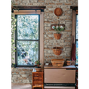 Brick Wallpaper Peel and Stick Wallpaper Brick Contact Paper for Walls Red 3D Brick Wallpaper Kitchen Wallpaper Faux Brick Self-Adhesive Removable Wallpaper for Bedroom Accent Wall Décor 17.3“×78.7”