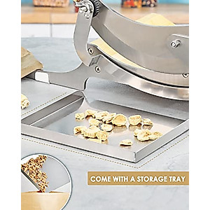 Moongiantgo Biltong Slicer Chinese Medicine Radiused Beef Jerky Cutter, 0-0.5” Adjustable Thickness, Wooden Base Herb Root Cutting Machine for Ginseng Antler Gastrodiae Maca Ganoderma