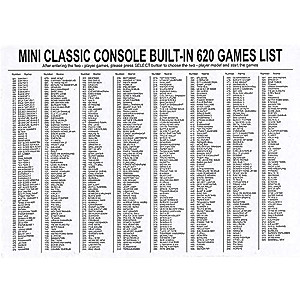 Retro Game Console – Classic Mini Retro Game System Built-in 620 Games and 2 Controllers, AV and HDMI Output 8-Bit Video Game System with Classic Games, Old-School Gaming System for Adults and Kids