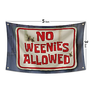 Probsin No Weenies Allowed Flag Tries to Get into The Salty Spitoon 3x5 Feet Banner,Funny Poster UV Resistance Fading & Durable Man Cave Wall Flag for College Dorm Room Decor,Parties,Gift