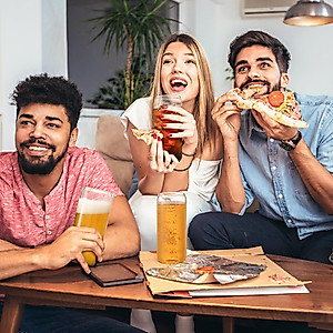 20 OZ Glass Cups with Bamboo Lids and Glass Straw - 4pcs Set Beer Can Shaped Drinking Glasses, Iced Coffee Glasses, Cute Tumbler Cup for Smoothie, Boba Tea, Whiskey, Water - 2 Cleaning Brushes