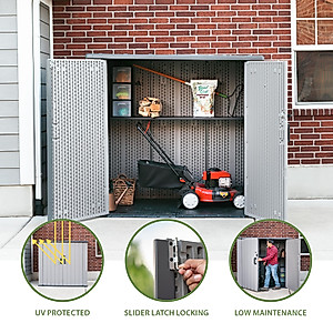 Lifetime Outdoor Utility Storage Shed with Double Wall Steel-Reinforced Construction, 6.3 x 3.6 FT