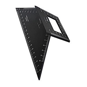 JUSTHENGGUANG Vernier Caliper Set of 2 Saddle Layout Square Gauge, 45/45 Degree 90/45 Degree Square Layout Miter Angle Measuring Ruler (Color : Black)