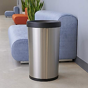 Tramontina Open Top Trash Can Stainless Steel 13 Gallon, 81200/004DS
