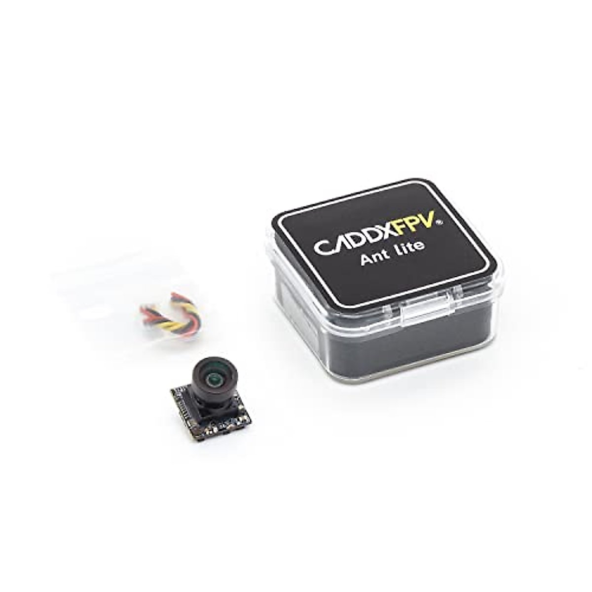 Caddx Ant Lite FPV Camera,1.8mm FPVCycle Edition 1200TVL Global WDR FOV 165° 1/3'' CMOS Sensor Analog Camera for FPV Racing RC Drone,Black 4:3