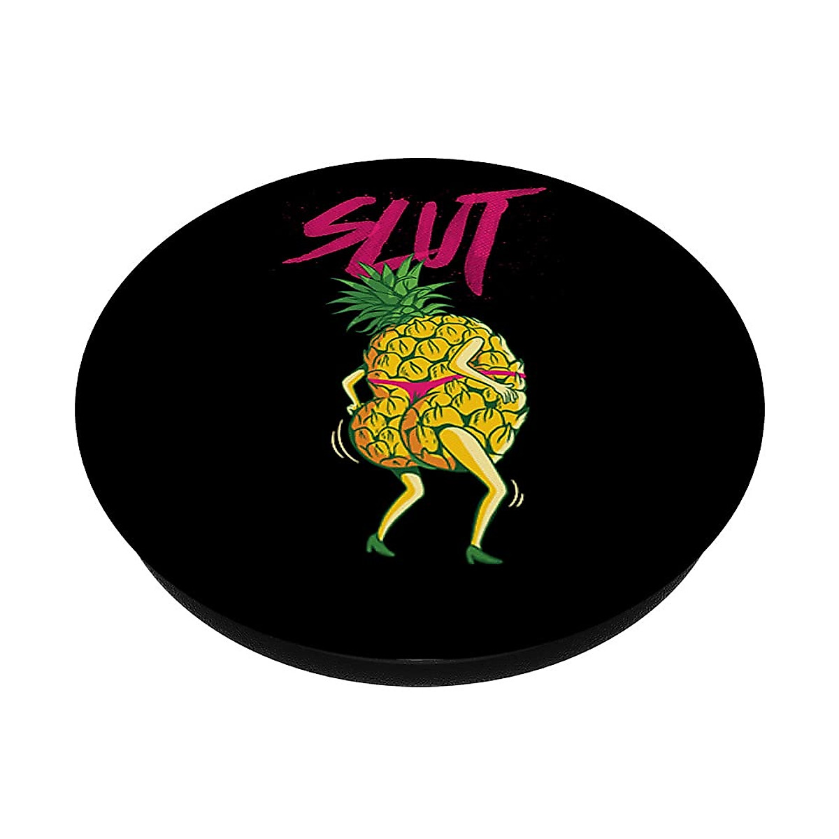 pineapple slut - pink thong PopSockets Swappable PopGrip