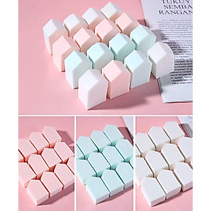 25 PCS Makeup Blenders Sponges Set, Use for Dry and Wet, Perfect for Full Face Curve Blending, Cream, Liquid, Powder Foundation Cosmetics, Latex Free & Soft & Flexible, Pentagon