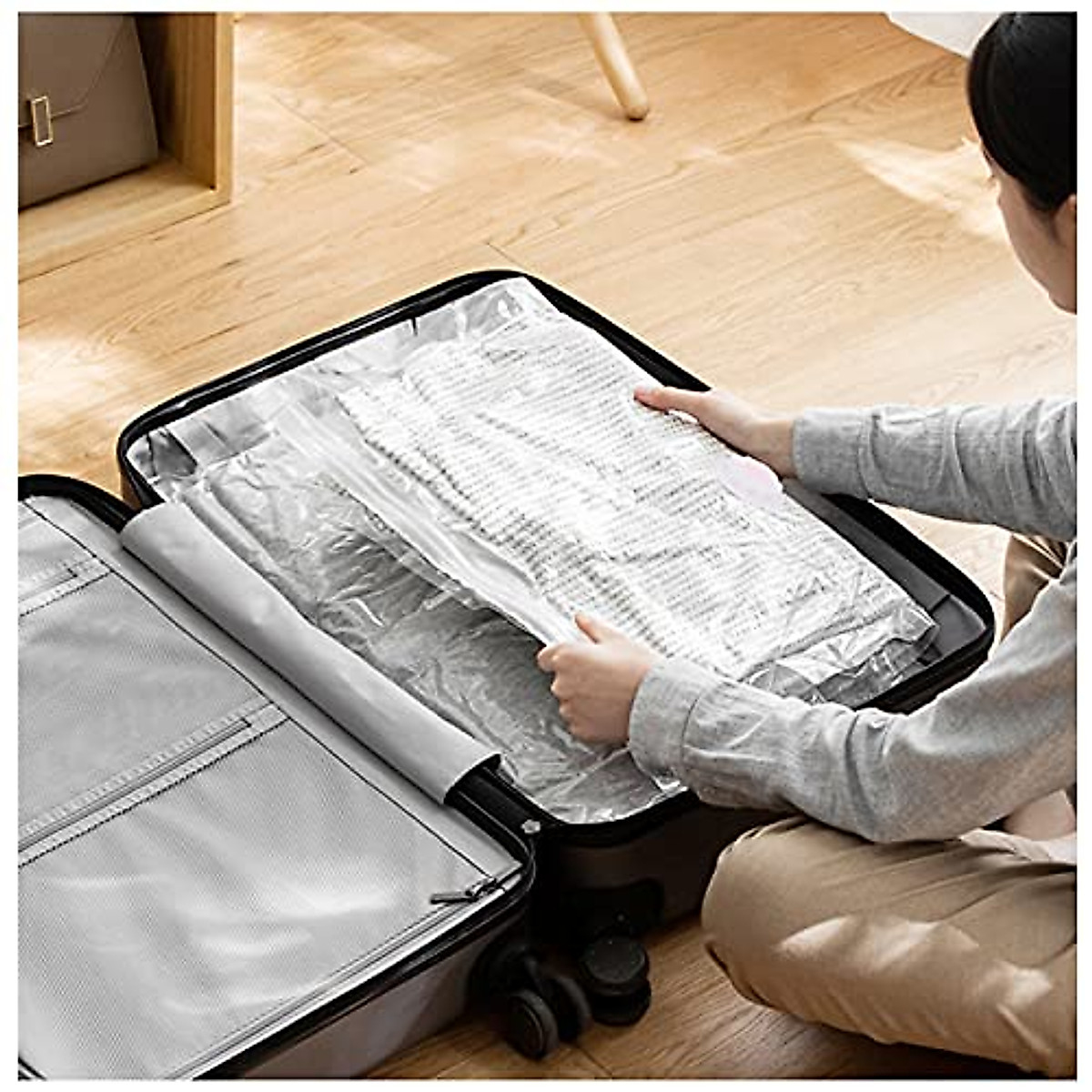 Vacuum Storage Bags for Home，80% More Storage,Space Saver Bags for Bedding Comforter Pillows Blanket Clothes(10 Pack, 10 X-Large)