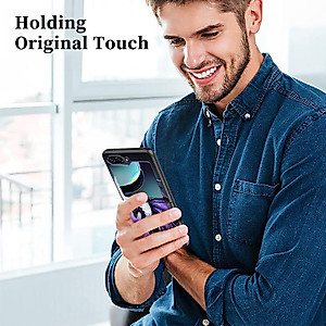 FUYOCWE for Samsung Galaxy Z Flip 5 Case,Purple Dragon Under Full Moon Pattern Cover for Women Men, Slim Fit Lightweight PU Leather Hard PC Folding Phone Case for Samsung Galaxy Z Flip 5 5G 2023