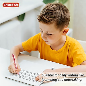 Shuttle Art Ballpoint Pens, 15 Pack Pastel Retractable Black Ink Ball Point Pens, Cute Pens 1.0mm Medium Point Quick Drying for Writing Journaling Taking Notes School Office Home