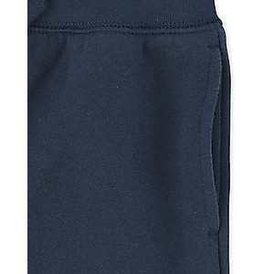 The Children's Place baby boys And Toddler Active Fleece Jogger Pants, Black/Smoke Gray/New Navy 3 Pack, 4T US