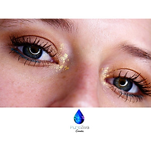 Pure Ziva Bright Azul Teal Turquoise Vibrant Light Sky Blue Wood Eyeliner Pencil, HD Professional Eye Liner Smudge Proof Long Lasting No Animal Testing & Cruelty Free