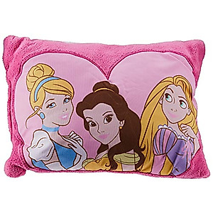 Disney Polyester Princess Decorative Toddler Pillow, Pink