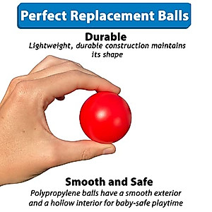 Multi-Colored Replacement Ball Set for VTech Pop-a-Balls Push and Pop Bulldozer Toy | Vibrant, Colorful Balls Compatible with Vtech Bulldozer Ball Popper Toy | 6 Ball Set