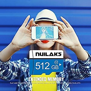 512GB Micro SD Card Memory Card Class 10 High Speed Ultra for Computer/Security Camera/Car Navigation/Drone/Smartphone