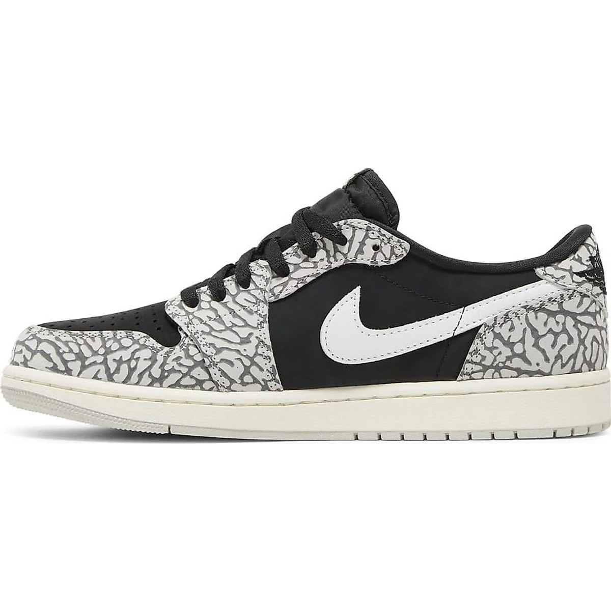 Men's Jordan 1 Retro Low OG (CZ0790 001) - 9 Black/Muslin/Tech Grey/White