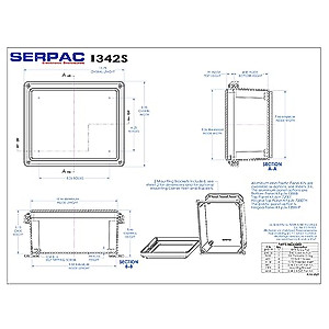 Serpac I342S,TGBC (5.46 x 10.23 x 11.75 in) Polycarbonate IP67 Waterproof UL 508A Plastic Project Junction Box Enclosure with Gray Top Screw Entry Cover and Clear Bottom