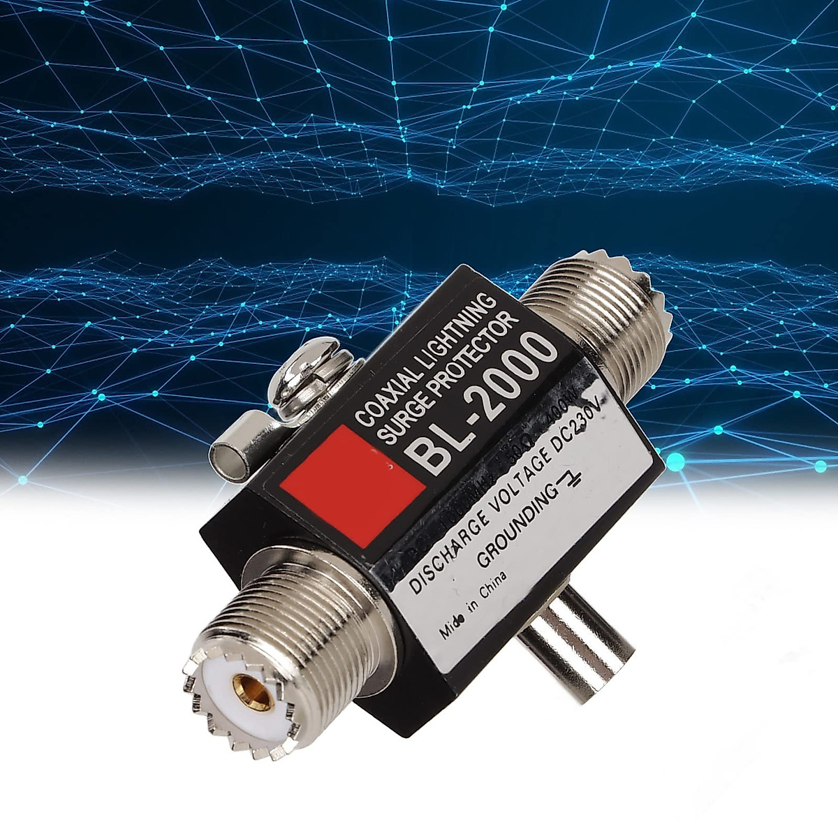 Sanpyl Coaxial Lightning Surge Protector, BL 2000 PL259 Female to PL259 Female Comprehensive Protection Coaxial Lightning Arrestor