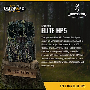 Browning Trail Cameras Spec Ops Elite HP5 - BTC-8E-HP5 - Game Camera, Wildlife Motion-Activated Camera