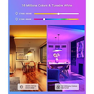 TREATLIFE Smart Light Bulbs 4 Pack, UL Certified 2.4GHz Color Changing Light Bulb, Works with Alexa Google Home, A19 E26 Dimmable LED Light Bulb 9W 800 Lumen for Party Decoration, Smart Home Lighting