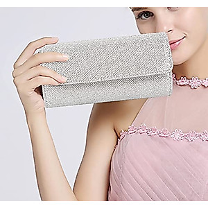 lovyoCoCo Evening Bag Clutch Purses for Women, Ladies Sparkling Party Handbag Wedding Bag