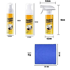 Claimseeme Foam Cleaner, Powerful Stain Removal Kit, Multipurpose Foam Cleaner, Multifunctional Foam Cleaner for Car and House Lemon Flavor All-Purpose Household Cleaners Concentrate (100ml)