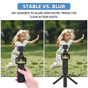 HeiyRC Mini Vlog Tripod for DJI Pocket 3 OM 4 5 Osmo Mobile 2 3, for GoPro 13 Max Hero, for Insta360 X3 X4 X2, ZHIYUN Smooth Hohem Feiyu Stabilizer DSLR Camera Desktop Tabletop Stand Grip Accessories