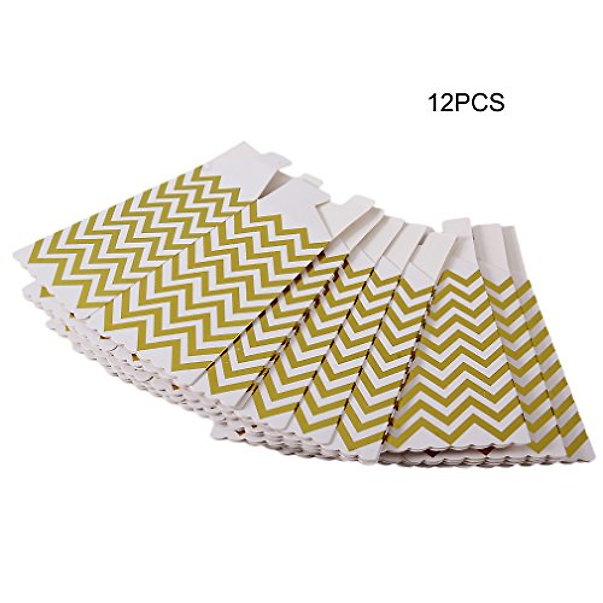 Tikellar Popcorn Boxes,12pcs/lot Silver Metallic Mini Party Paper Popcorn Boxes Sanck Favor Bags Wedding Birthday Movie Party Supplies