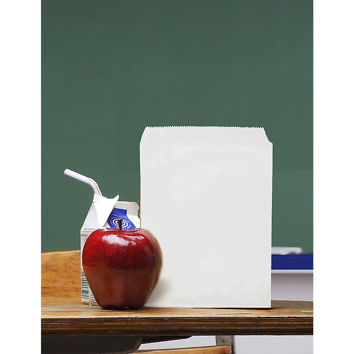 Jexila 100 Pack Paper Treat Bags 5X7 Inch Flat Kraft Paper Cookie Candy Buffet Bag for Bakery Merchandise Wedding Party Favor Craft DIY Bags