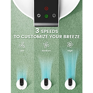 Mini Portable Air Conditioner, 9" Personal Air Cooler & Humidifier, 360° Rotation & 3 Speeds, USB Rechargeable Portable Air Cooler , 4000mAh Battery Operated, Evaporative Air Cooler for Room/Travel