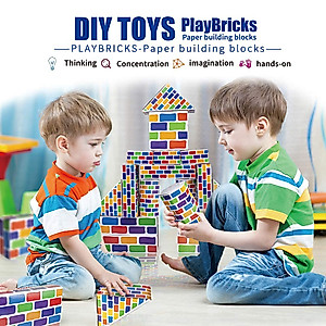 Deluxe Jumbo Cardboard Blocks 42-Pack Extra-Thick Cardboard Building Blocks Mini Whale Paper Brick Toy