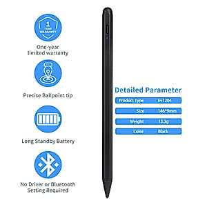 Stylus Pens for HP Envy X360 Convertible 2-in-1 Touch Screen Laptop (15.6") Pencil, Active Stylus Digital Pencil Fine Tip Stylus for HP Envy X360 Convertible 2-in-1 Laptop 15.6" Pen,Black