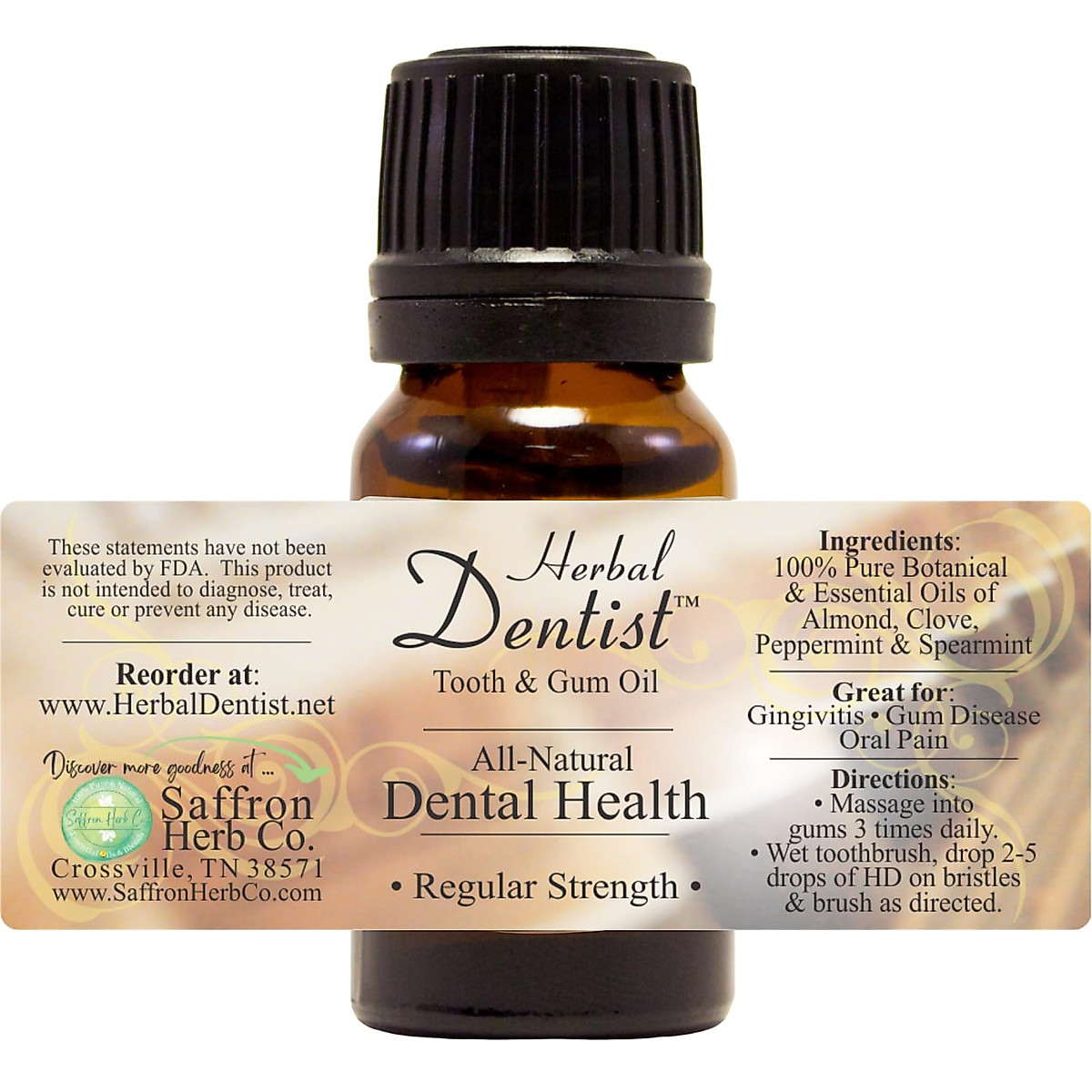 Herbal Dentist Tooth & Gum Oil - #1 Treatment for Gum Disease, Periodontal Disease, Gingivitis, Bleeding Gums, Receding Gums, Toothache, Oral Pain, Abscessed Tooth, Bad Breath