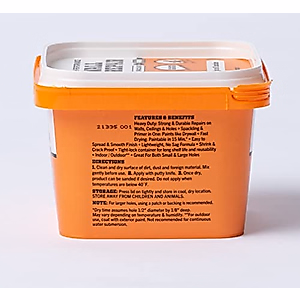 Gorilla Heavy Duty Wall Repair Spackling + Primer, 16 Ounce Tub,White