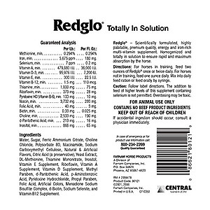 Farnam Redglo Liquid Multi-Vitamin Supplement for Horses, 1 gallon