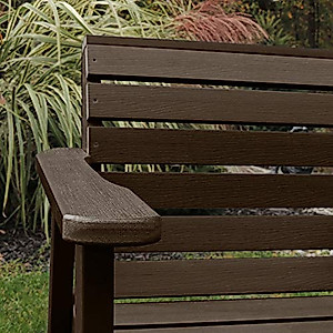 Highwood AD-CHGW1-ACE Weatherly Garden Chair, Weathered Acorn