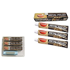 3 Packs Autosol Metal Polish 75ml/3.33oz for Car Metal Kitchen Cleaning Polishing Paste