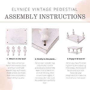 Elynice Wood Tray - 12 x 9 x 5.5in Farmhouse Decor Display Stand, Kitchen Counter Tray, Rustic Coffee Bar Decor (Linen White, 220lb Capacity, 2.61lbs)