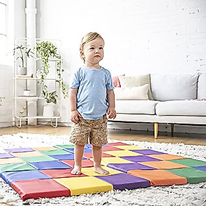 ECR4Kids SoftZone Patchwork Activity Mat, Folding Playmat, Assorted