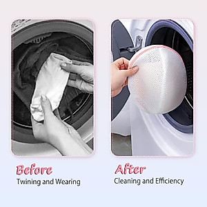 Jeffdad 3 Pack Bra Washing Bag For Laundry, Mesh Wash Bag For Bras with Zipper, Women Lingerie Bags Wash For Washing Delicates(Pink Green Grey)