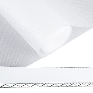 XMSound Thicken Wire Shelf Liner,13.5" x157Inch Heavy Duty Waterproof/Transparent/Raindrop Non-Slip Refrigerator Mats for Metal Shelving, Drawer Liner