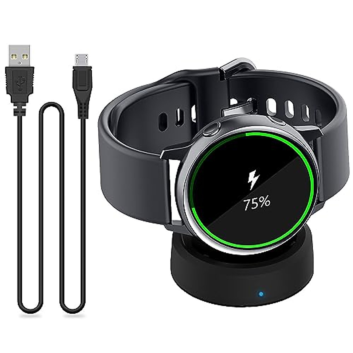 Charger Dock for Samsung Glaxy Watch 7/Ultra/6/6 Classic/5 Pro/5/4/4 Classic/3, Active 2/1, Ukiism Fast Charging Stand Magnetic Dock Charging Station for Samsung Galaxy Watch 7/ Ultra